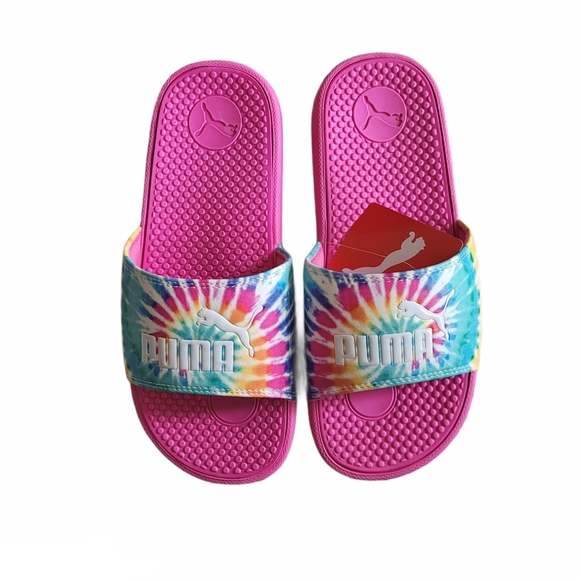 Puma | Shoes | Puma Pink Tie Dye Slide Sandals 8 | Poshmark